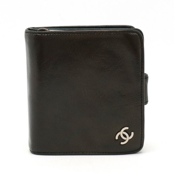 CHANEL | Bags | Chanel Coco Mark Bifold Wallet Ushaped Coated Leather ...